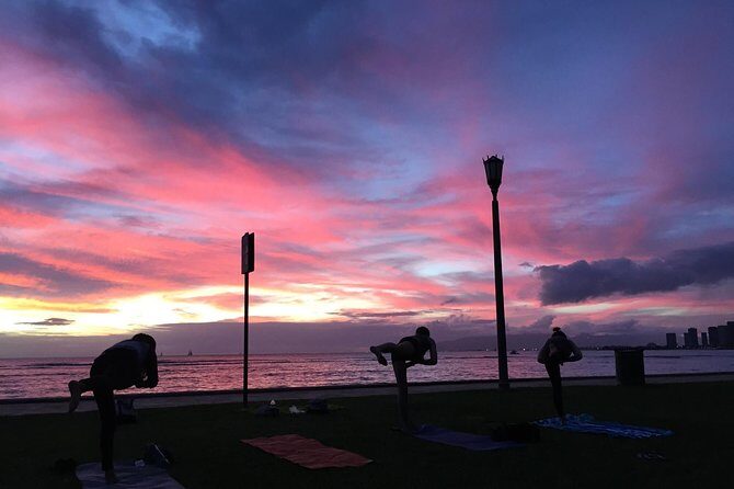 Beach Yoga on Waikiki with Diamondhead Backdrop - Authentic Feedback from Participants