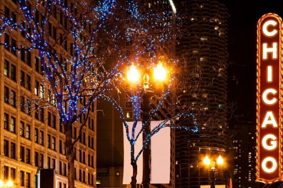 Chicagos Festive Lights: A Magical Christmas Journey - The John Hancock Center: A Skyline Feast for the Eyes