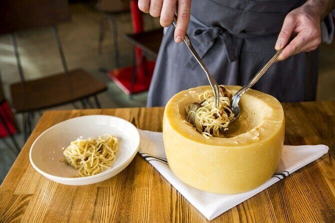 Florence: Flambé Cheese Wheel Truffle Pasta Class & Tiramisù - Tasting & Drinking: Tuscan Wine & Soft Drinks
