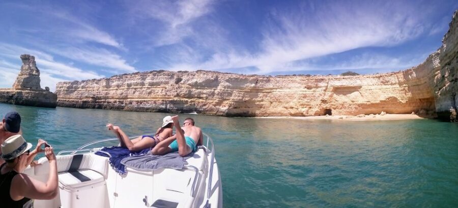 From Portimão: Private Benagil Caves Boat Tour with Drinks - Guides and Commentary