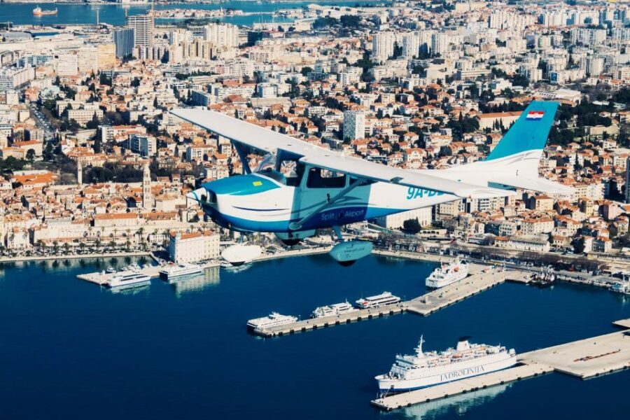 From Sinj: Panoramic Flight over Split - The Highlights in Detail