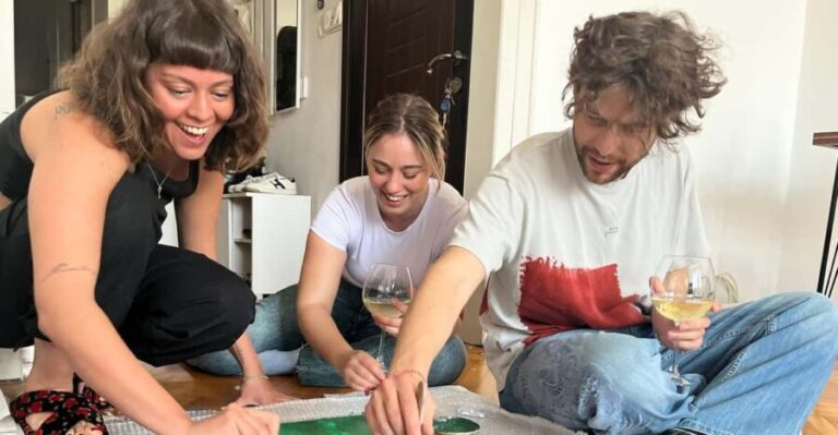Istanbul: Wine and Paint Workshop with Turkish Fabrics - Evaluating the Value