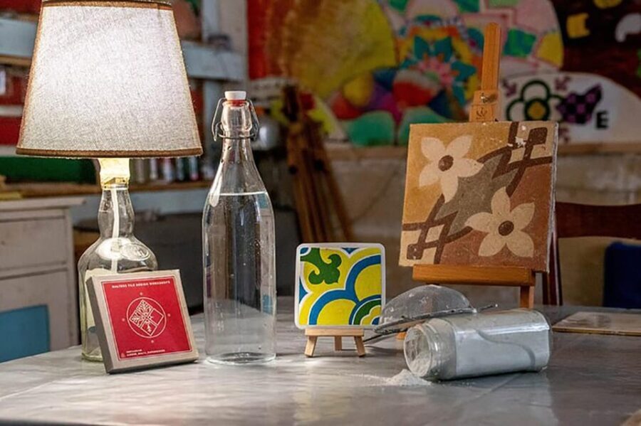 Maltese Tile - Souvenir painting workshop with local - What You’ll Do
