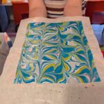 Marbled Silk Scarf, Trucker Hat, Sketchbook or 4 Pieces of Paper - The Materials & Techniques