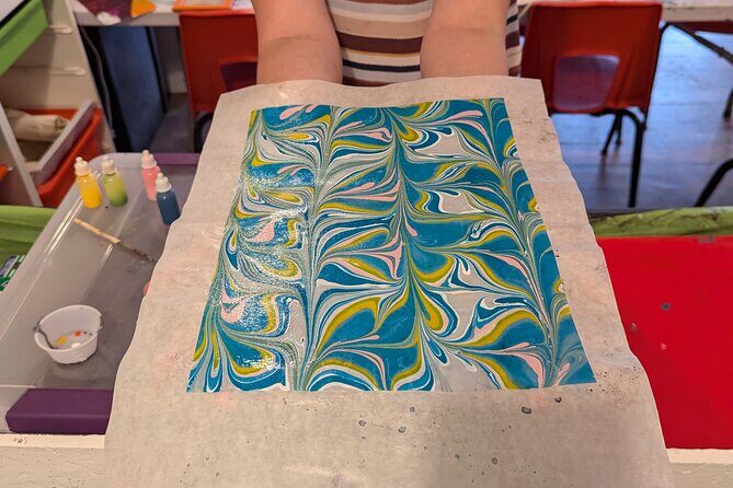 Marbled Silk Scarf, Trucker Hat, Sketchbook or 4 Pieces of Paper - The Materials & Techniques