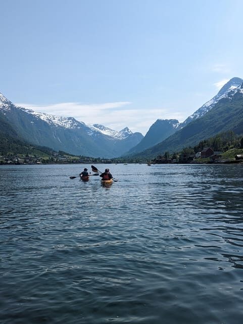 Olden: Guided beginner friendly fjord kayaking.Local company - Authentic Experiences from the Reviews