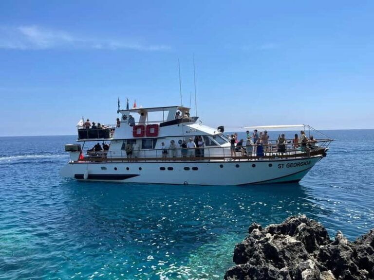 Protaras: Waterworld Turtle Cove Cruise with Swim Stops - Blue Lagoon and Turtle Bay: The Swim Stops