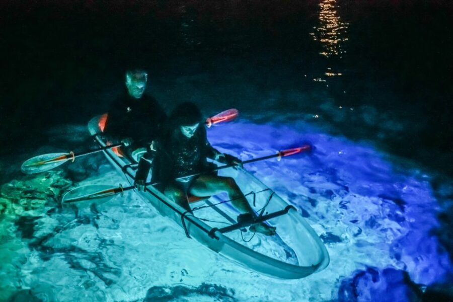 Pula: Night-Time Sea Kayaking Tour in Transparent Kayak - The Itinerary in Detail