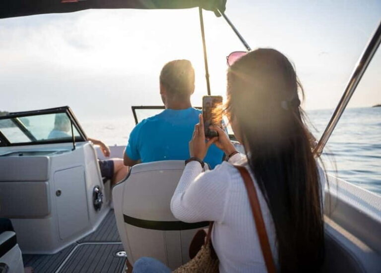 Rovinj: Dolphins at Sunset & Island Swimming Speedboat Tour - The Itinerary in Detail