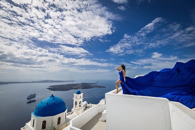 Santorini Flying Dress Photoshoot  Private Tour & Photos - Where Are the Best Photo Spots?
