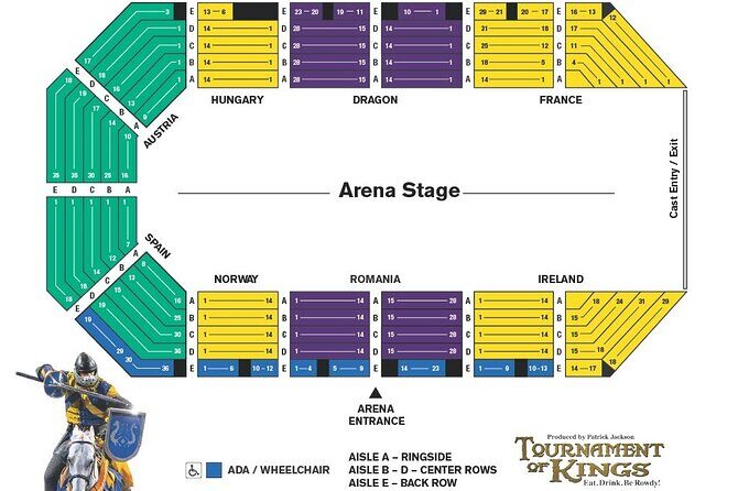 Tournament of Kings Dinner and Show at Excalibur Hotel and Casino - The Itinerary: Step-by-Step