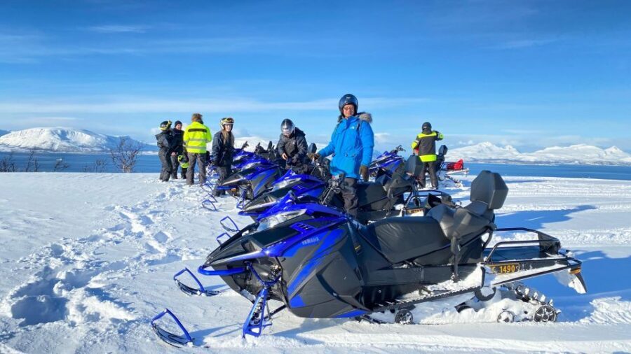 Tromsø: Snowmobile Safari with Aurora Crystal Lavvo Stay - Snowmobiling in the Lyngen Alps