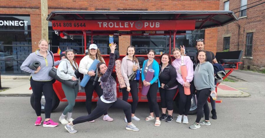 Yoga & Coffee Tour On The Trolley Pub - What Travelers Can Expect at Each Part of the Tour