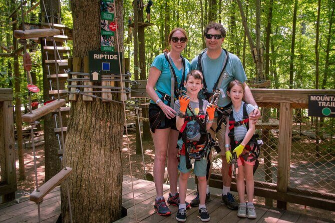 Ziplining and Climbing at The Adventure Park at Virginia Aquarium - The Ziplines and Trails