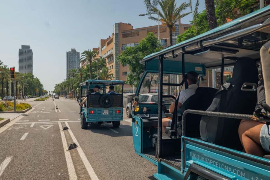 1,5-Hour Barcelona City & Beach Private Tuk-Tuk Tour - Key Points