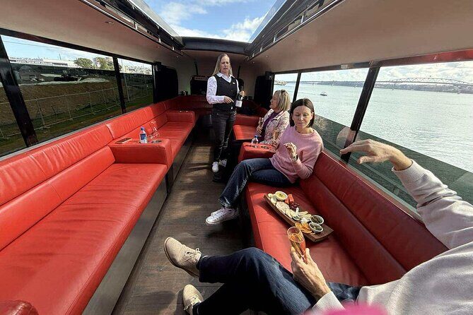Auckland Scenic City TourTasting NZ Wines + Food onboard the bus - A Closer Look at the Auckland Scenic City Tour