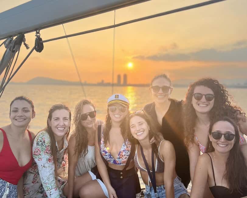 Barcelona: Sailing with Open Bar, Catalan Snack & Swim Stop - Key Points