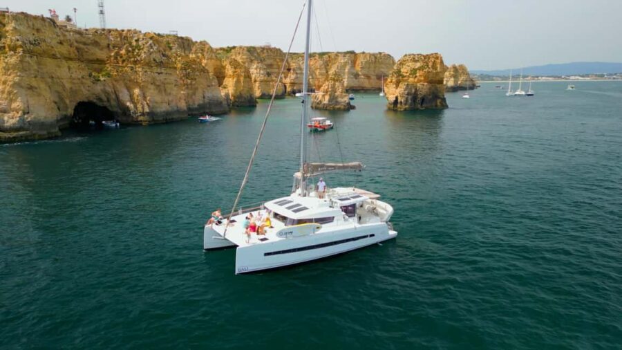 Lagos: Private Catamaran Cruise with Drinks and Snacks - Setting out from Lagos and your first impressions