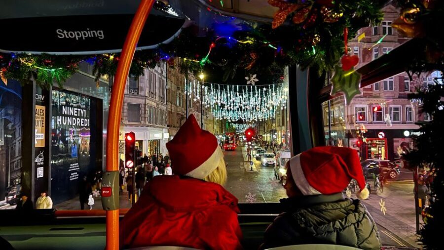 London: Christmas Lights Sightseeing Open-Top Bus Tour - The Itinerary and Key Stops