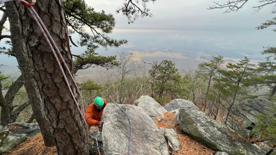 Pilot Mountain, NC: Go Rock Climbing with an AMGA Guide - The Climbing Itself: Outdoor Top-Rope Sessions