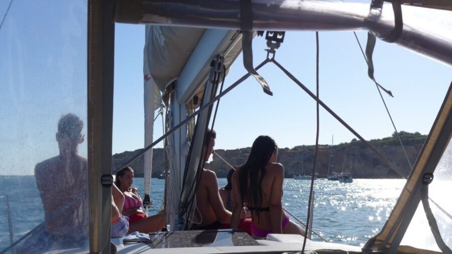 Portimão: Private Sailing Boat Tour with Swim and Wine - Detailed Breakdown of the Itinerary