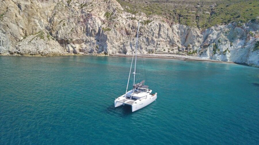 Santorini: Caldera Luxury Catamaran Cruise w/ Meal & Drinks - The Meal: Authentic Greek BBQ