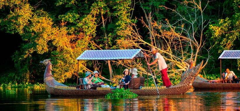 Angkor Bike tour & Gondola Sunset Boat w/ Drinks & Snack - The Sunset Gondola Cruise: A Perfect Wrap-up