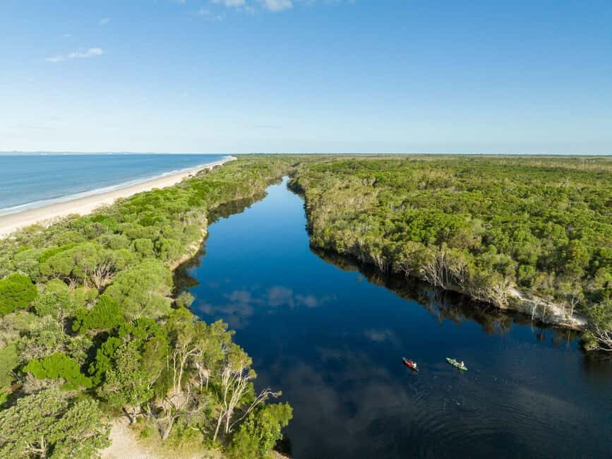 Bribie Island: Sea to Table 4WD, Kayak, & Seafood Lunch Tour - Kayaking: Tranquil Lagoons and Birdlife
