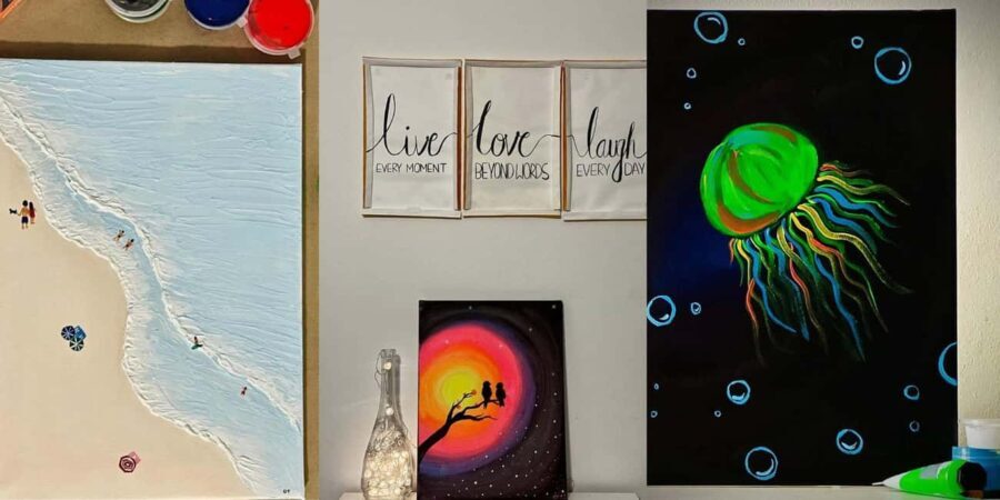 Brisbane: Paint and Sip Classes - Acrylic, Canvas & Wine - What You Can Expect During the Class