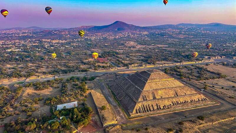 CDMX: Fly over Teotihuacan in a hot air balloon and visit the Basilica of Guadalupe - The Hot Air Balloon Experience