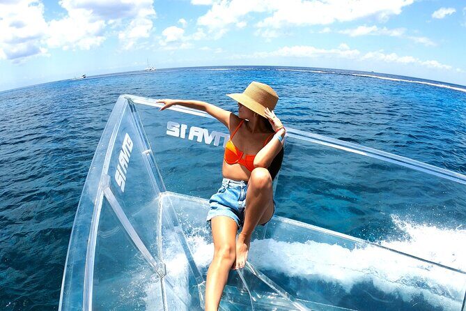 Crusers only Under the Sea of Cozumel - Embarking on the Transparent Boat Adventure