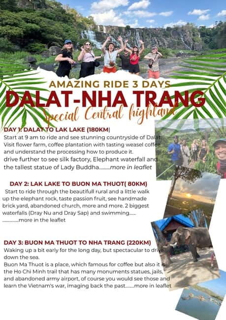 Da Lat: 3-Day Guided Motorbike Tour to Nha Trang - Practical Details and What to Expect