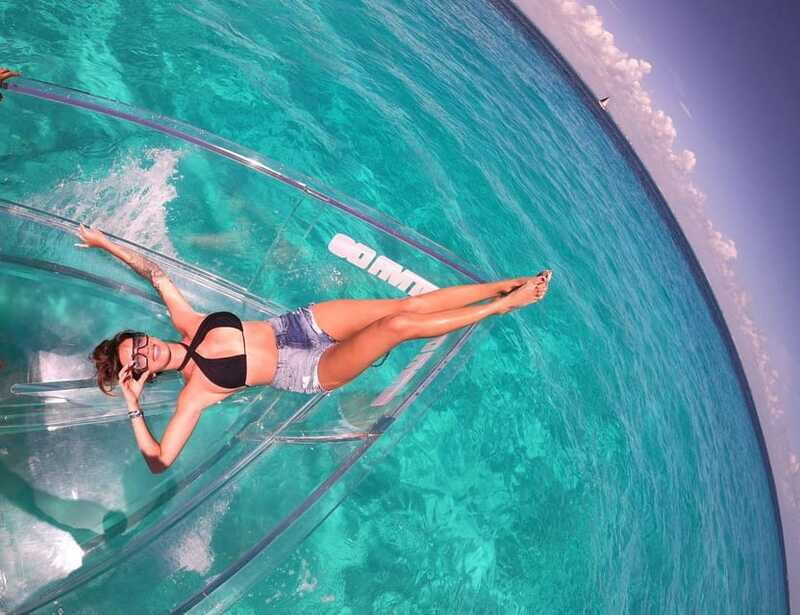 Explore the sea of cozumel in a transprent boat with drinks and snorkel. - The value and who it’s best for
