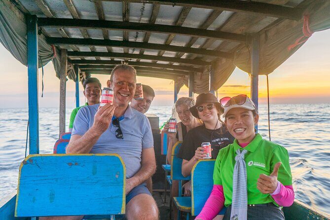Floating Village Sunset Boat Vespa Tour - Sampling Khmer Snacks at Wat Po Banteaychey