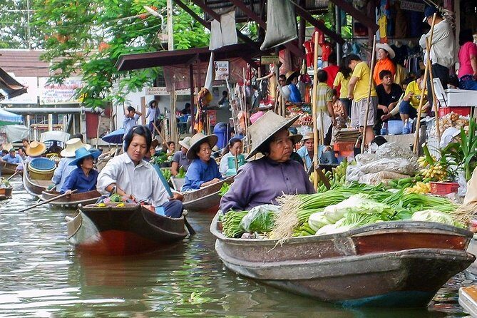 From Bangkok : Train Market, Floating Market & Nakhon Pathom Tour - Maeklong Railway Market: Street Theatre in Motion