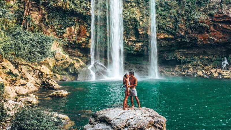 From Palenque: Ruins and waterfalls of Misol-ha & Agua Azul - Visiting Misol-Ha Waterfall