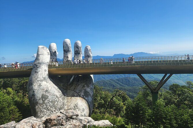 Guided Tour toGOLDEN BRIDGE,MARBLE MOUTAIN,DRAGON BRIDGE fromTIEN SA or CHAN MAY - The Itinerary in Detail