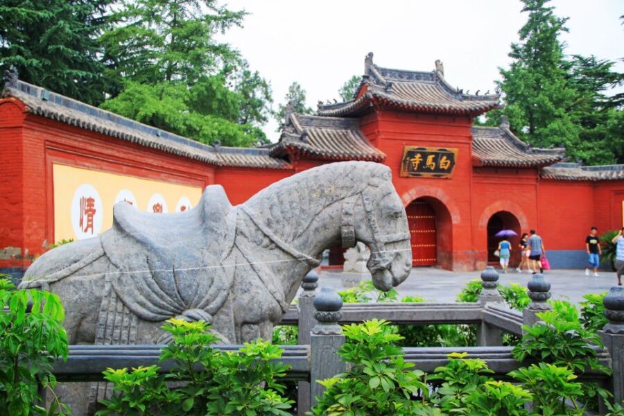 Luoyang Classic Day Tour Longmen Grottoes Old Twon Explore - Visiting White Horse Temple