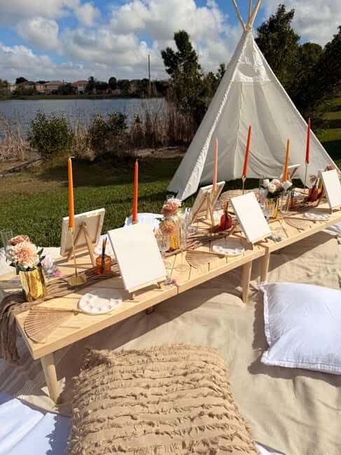 Luxury Outdoor Sip & Paint Experience- Near Miami - Breakdown of the Itinerary