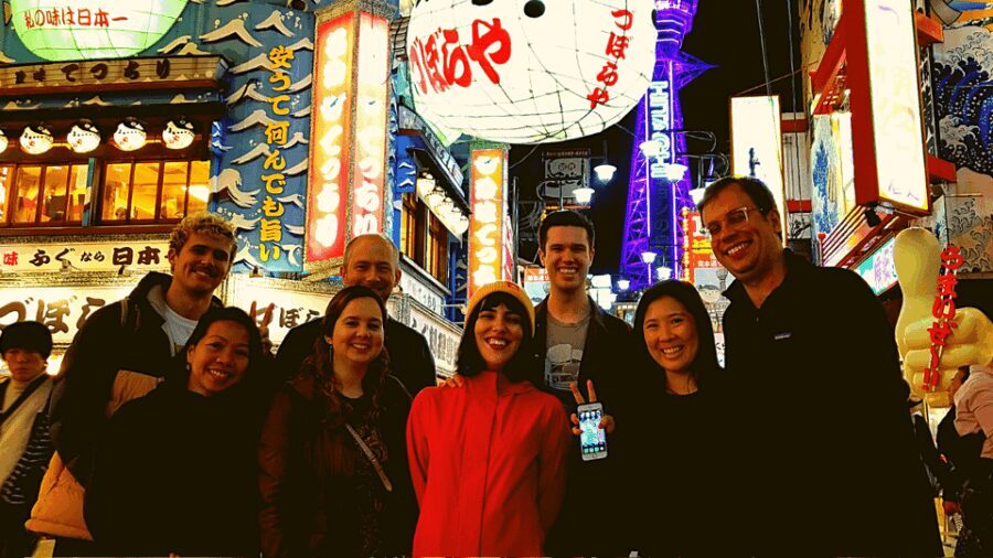 Osaka: Shinsekai Food Tour with 13 Dishes at 5 Eateries - First Stop: Takoyaki and Oden Stall