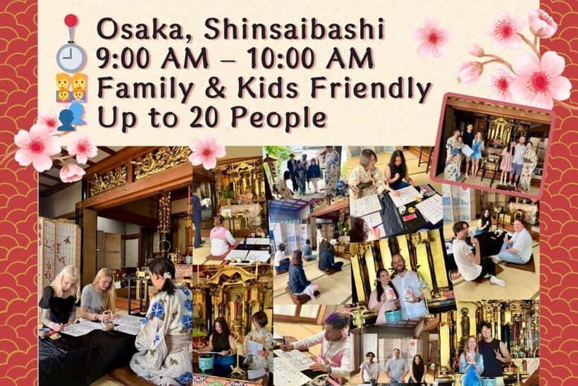 Osaka: Temple Tour and Traditional Calligraphy Lesson - What to Expect from This Osaka Experience