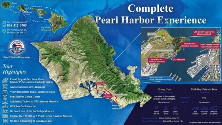 Pearl Harbor and Oahu Circle Island Tour FROM KONA - An In-Depth Look at This Oahu Day Trip