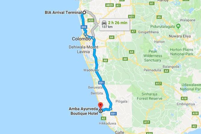 Private Taxi from Sri Lanka Airport (CMB-BIA) to Amba Ayurveda, Balapitiya - The Vehicle and Comfort Level