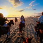 Sunset by Horse on the Beach - The Scenic Ride: From Fields to the Sea