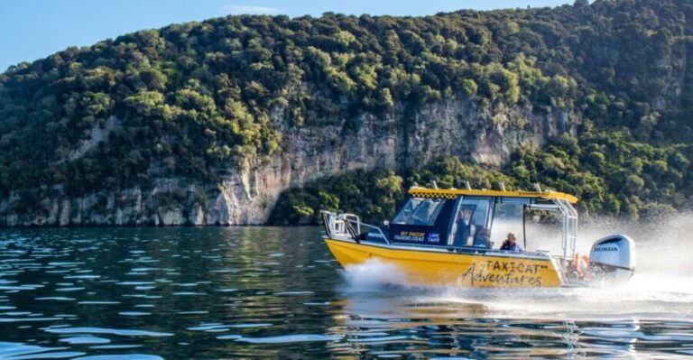 Taupo: Lake Taupo Western Bays Catamaran Tour with Bush Walk - The Secluded Beach and Bush Walk