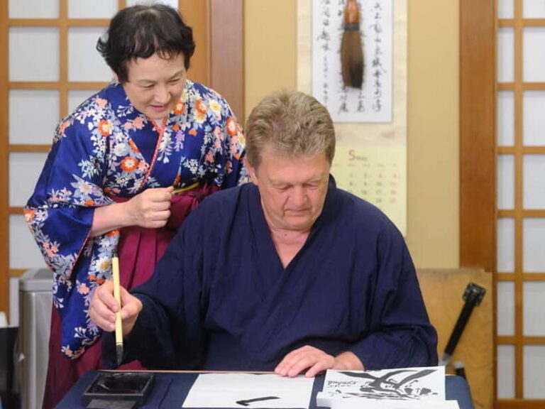 Tokyo: Calligraphy Experience with Kimono or Samue - The Itinerary: Breaking Down the Experience