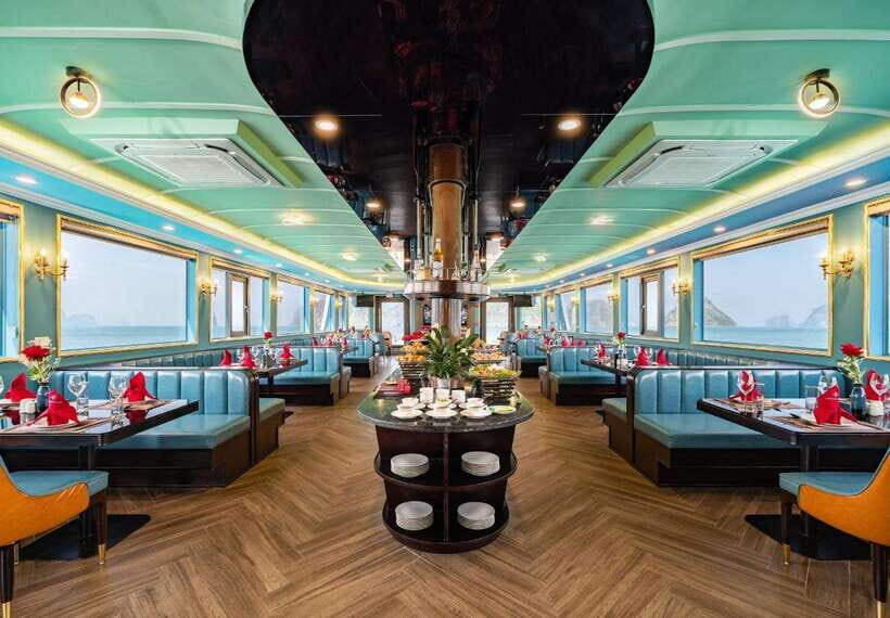 Amethyst Luxury Day Cruise Explore Halong Bay, Island, Caves - A Feast for the Senses: Buffet Lunch