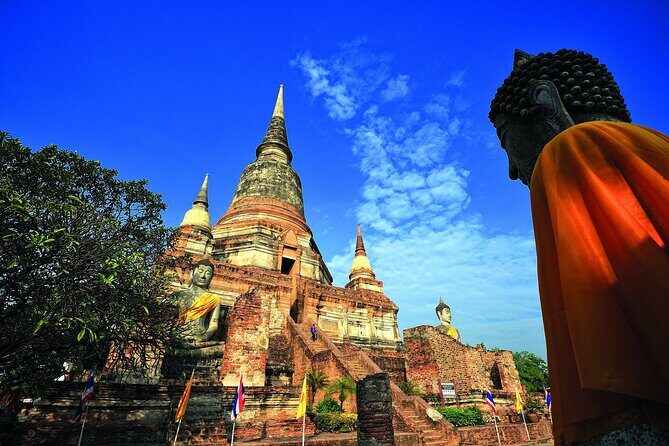 Ayutthaya Glittering Sunset, Boat Ride, Noted Sight, Local Market - Exploring Wat Yai Chai Mongkhon