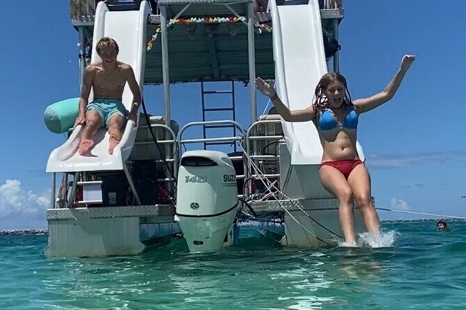 Crab Island Charter Four Hours! Double Decker Pontoon 2 Slides - The Day on the Water: What to Expect