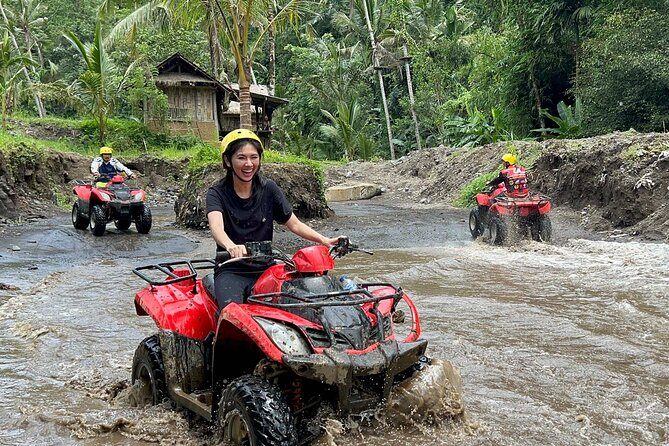 Full day Bali Adventure with Quad Bike and River Tubing - Cave and Water Treks
